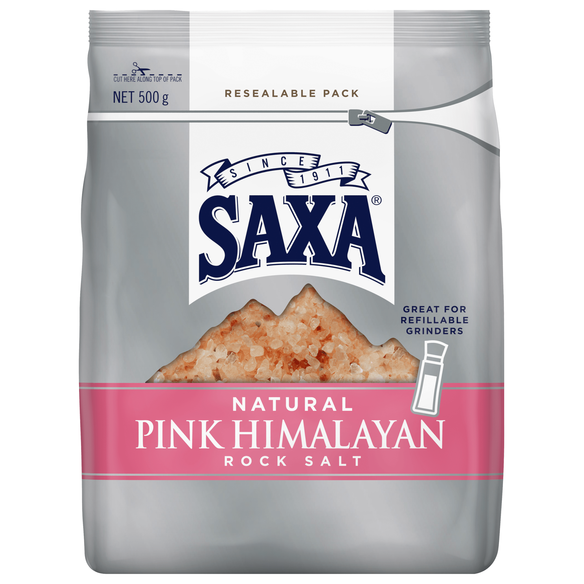 Saxa® Natural Pink Himalayan Rock Salt 500g, 500 g | Away From Home