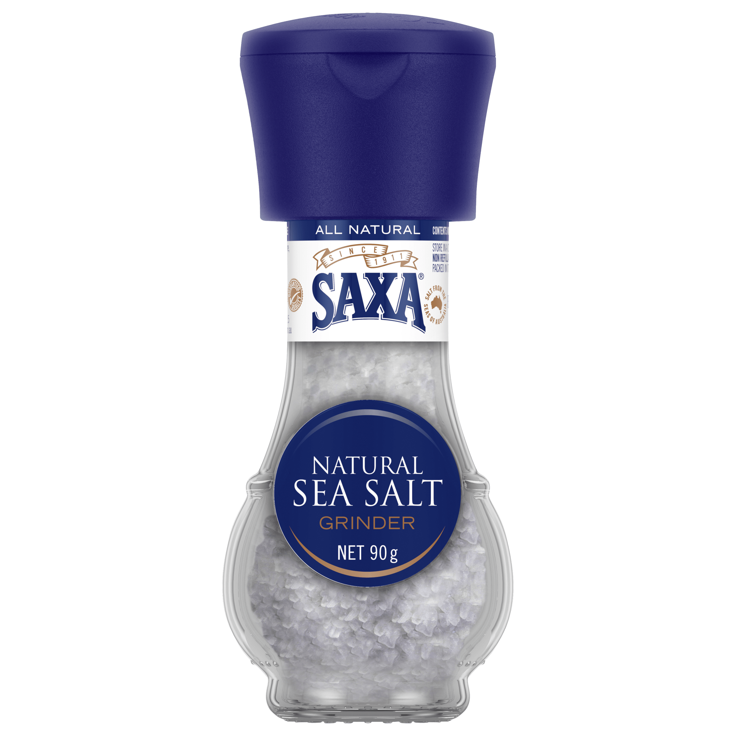 Saxa® Natural Sea Salt Grinder 90g, 90 g | Away From Home