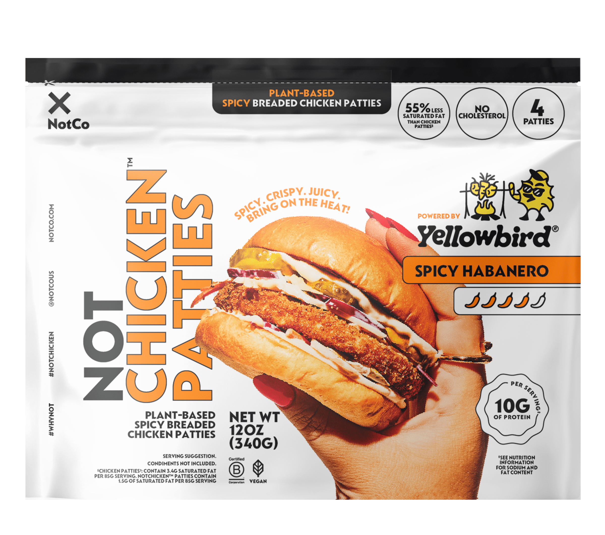 NotCo NotChicken x Yellowbird Spicy Habanero Frozen Plant-Based Chicken ...
