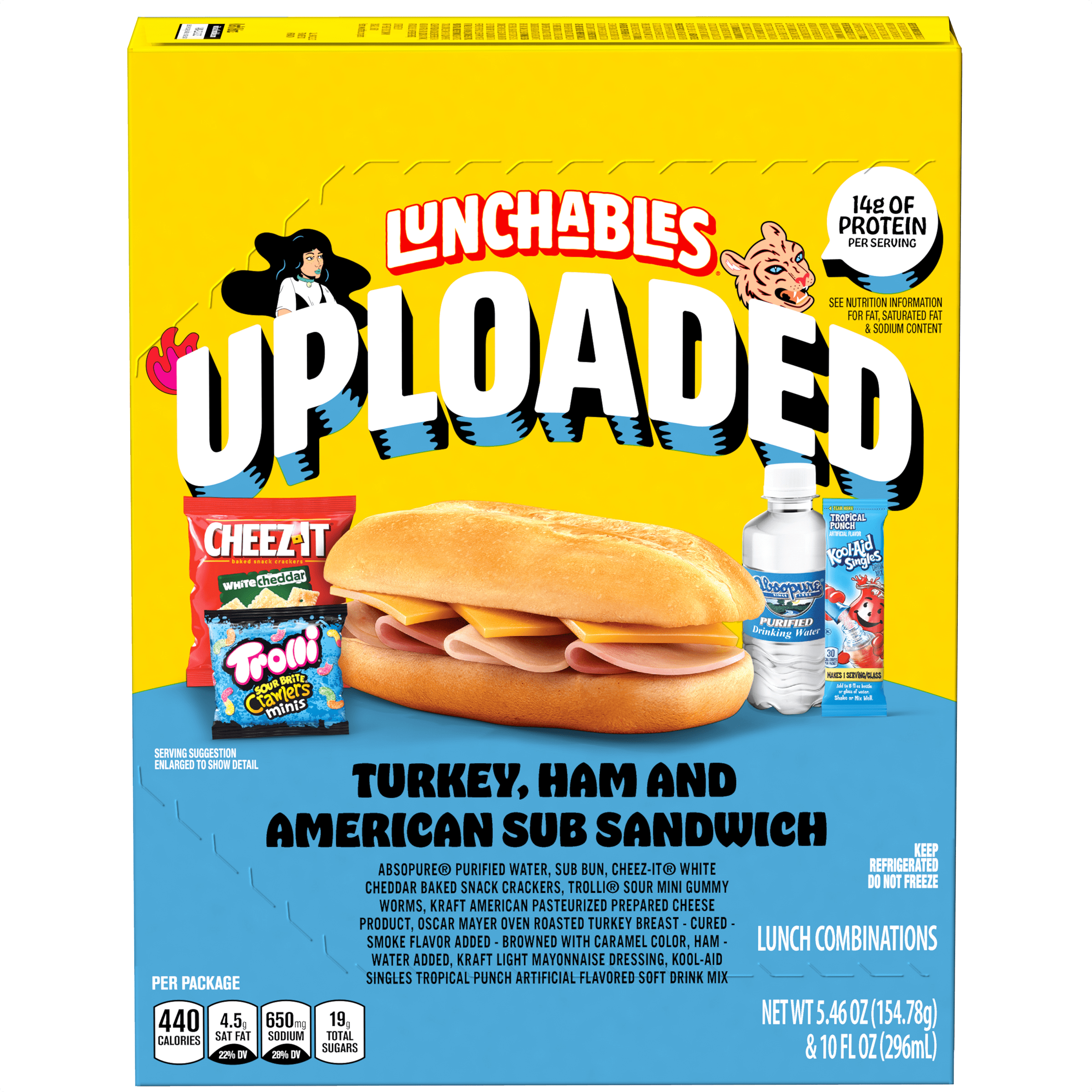 Turkey, Ham, & American Cheese Sub Meal Kit | Lunchables