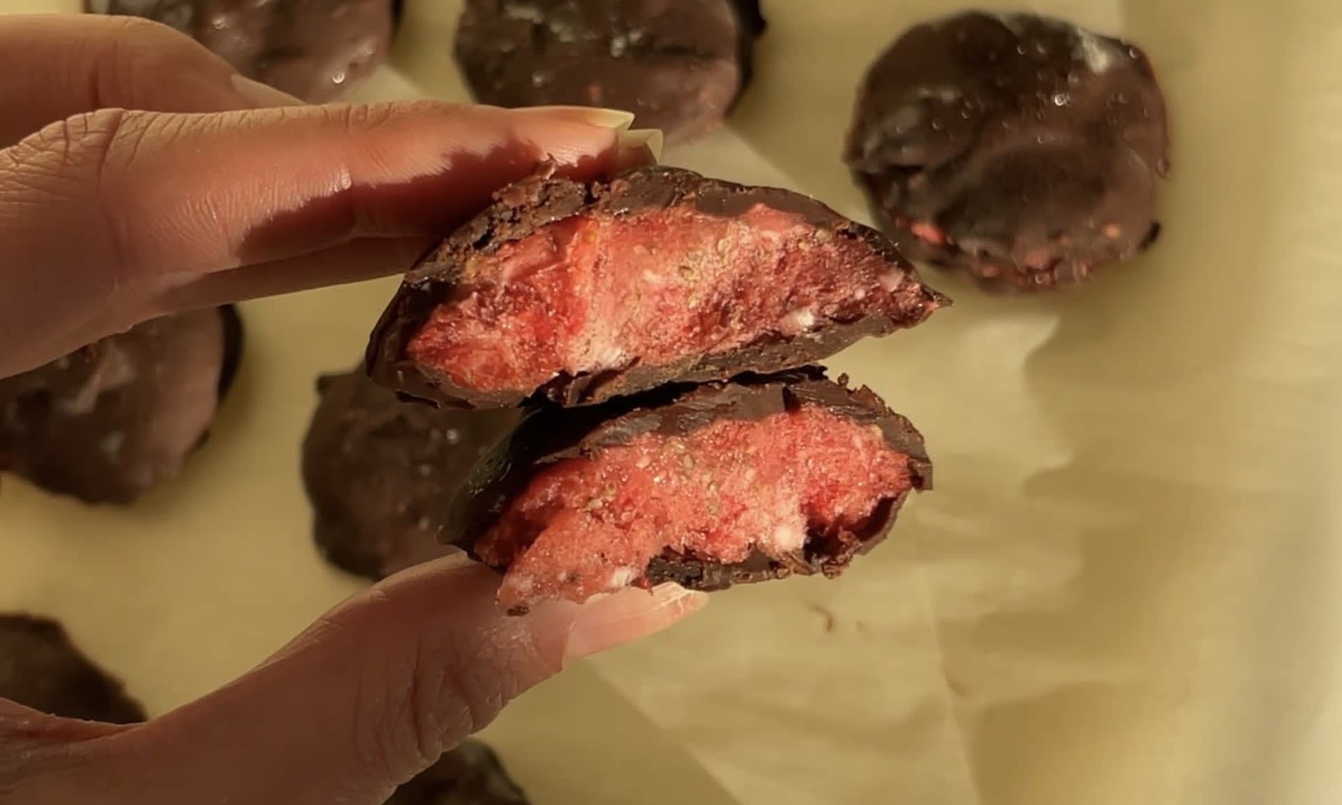Chocolate Strawberry Jam Bites Recipe | Kroma Wellness