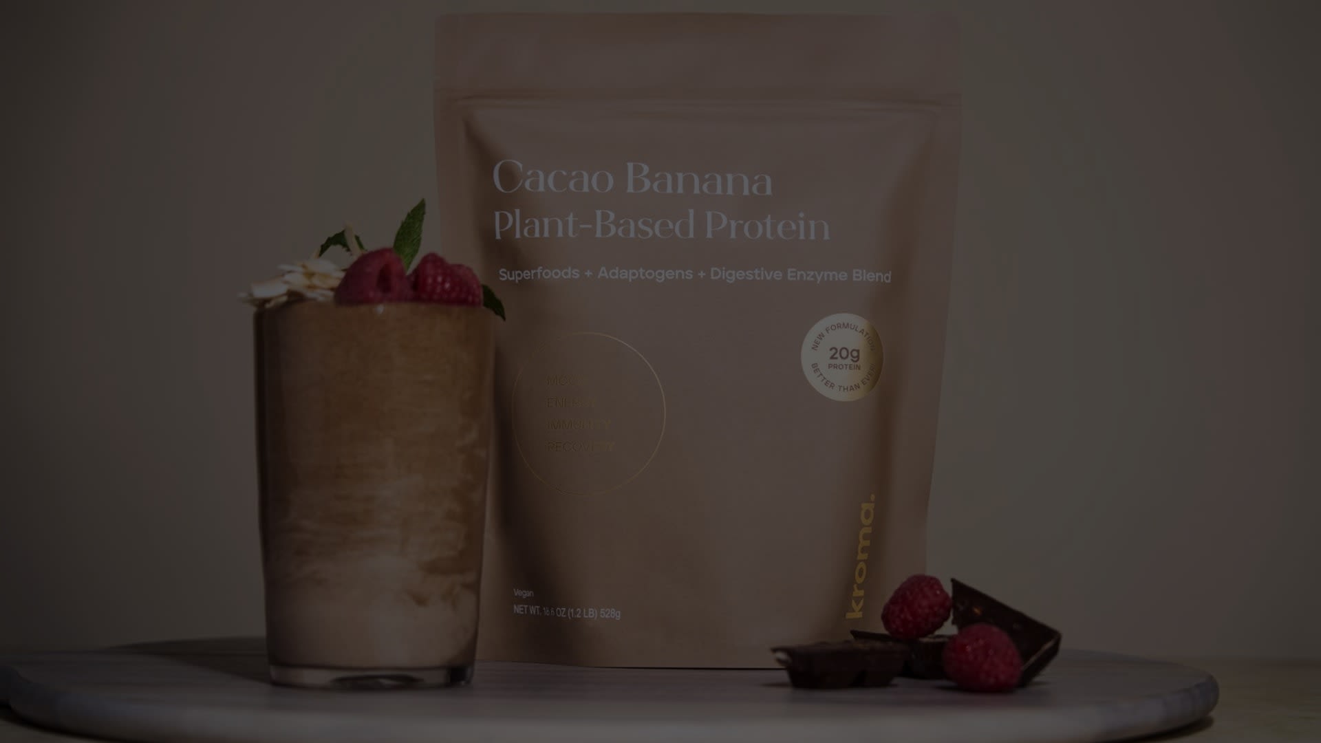 Banana Protein Powder: Kroma Cacao-Banana Plant-Based Protein | Kroma ...