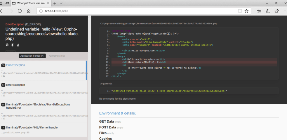 [3 z 5] Laravel PHP: Piszemy pierwszy kontroler - Kurs PHP