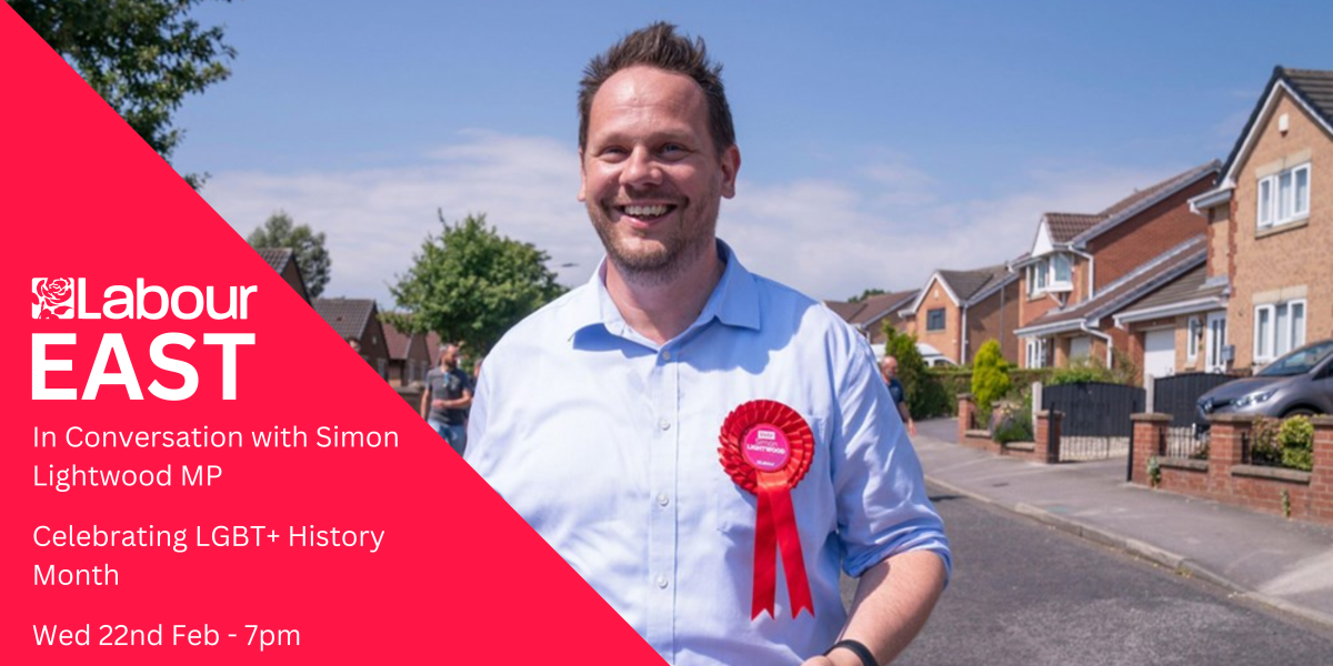 Labour East LGBT+ Event - In Conversation with Simon Lightwood MP ...