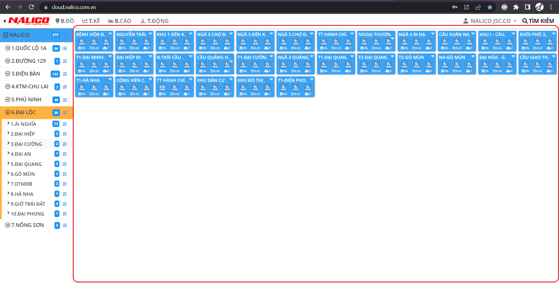 Sử dụng Giao diện chính | Nalico