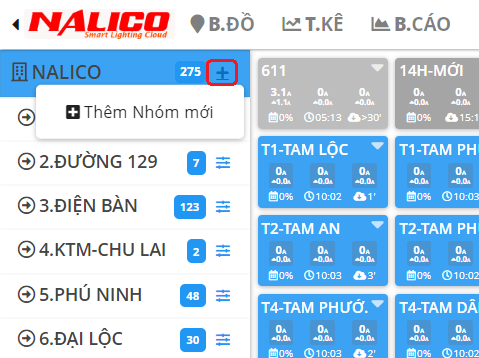 Sử dụng Menu Nhóm | Nalico