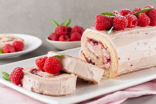 Vanilla Raspberry Roulade