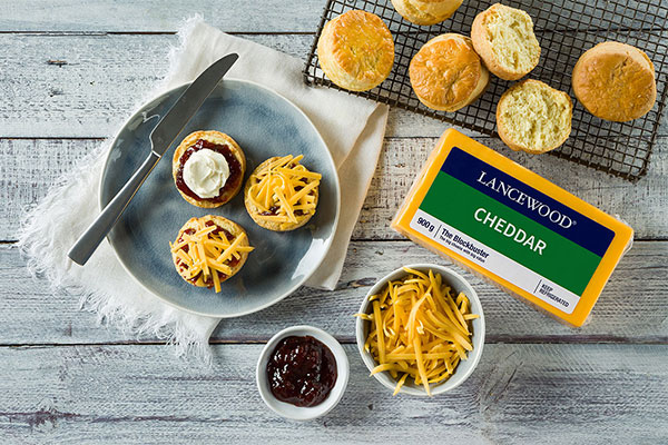 Mini Cheese Scones with Caramelised Onion