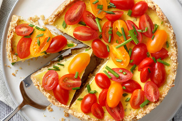 Onion & Tomato Cheesecake