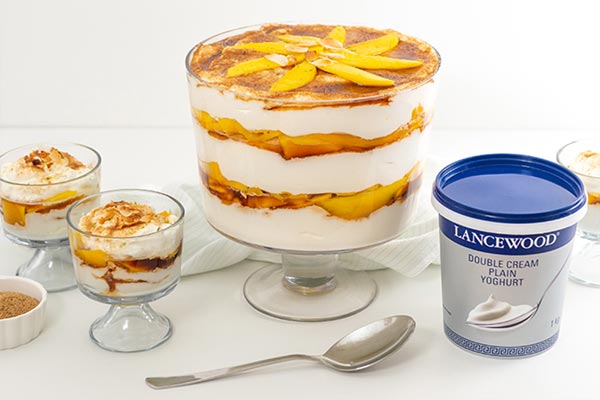 Layered Mango & Yoghurt Pudding