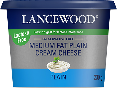 Lactose Free Medium Fat Plain Cream Cheese | LANCEWOOD®