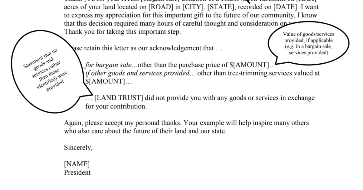 Practice 5B – Contemporaneous Written Gift Acknowledgment: Bargain Sale ...