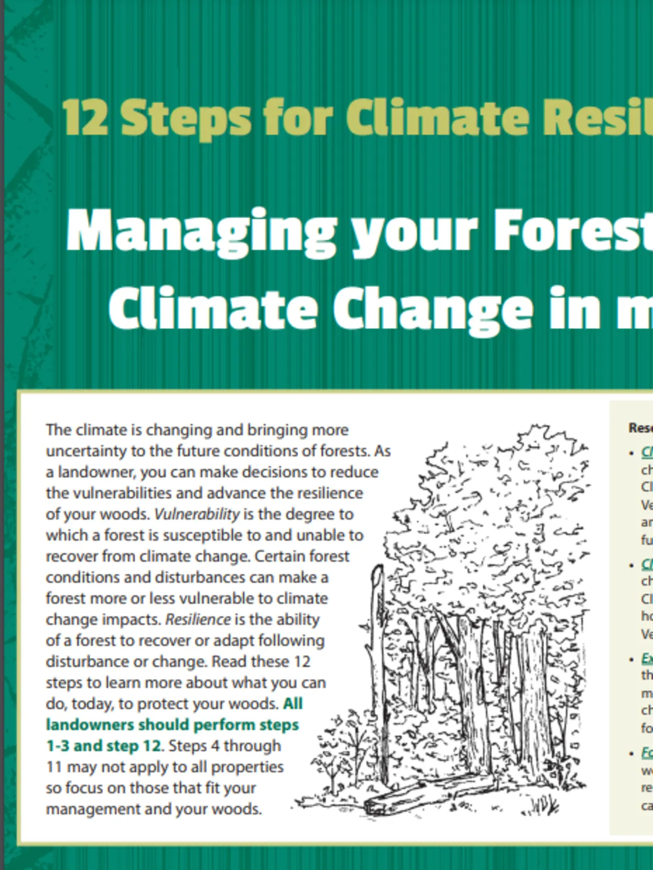 12 Steps for Climate Resilience: Managing your Forest With Climate ...