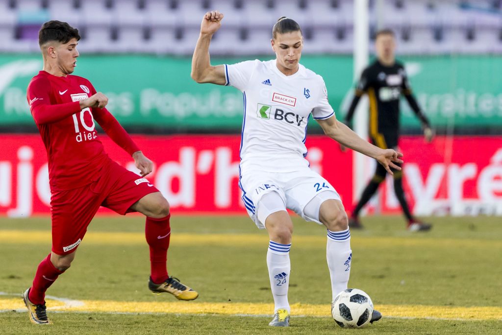 Noah Loosli (FC Lausanne-Sport) en action.
