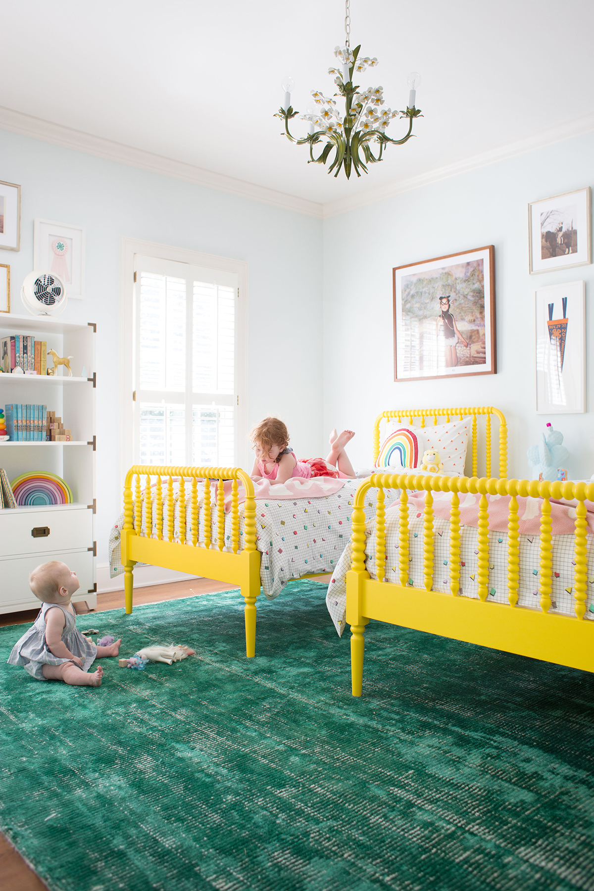 Yellow jenny lind bed store
