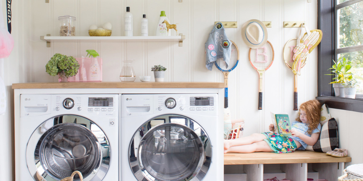 Laundry And Mudroom Renovation With New Flooring - Lay Baby Lay