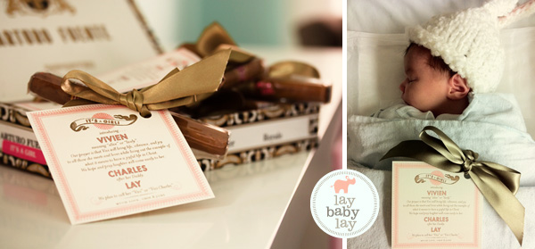 Baby Announcement - Cigars - Lay Baby Lay Lay Baby Lay