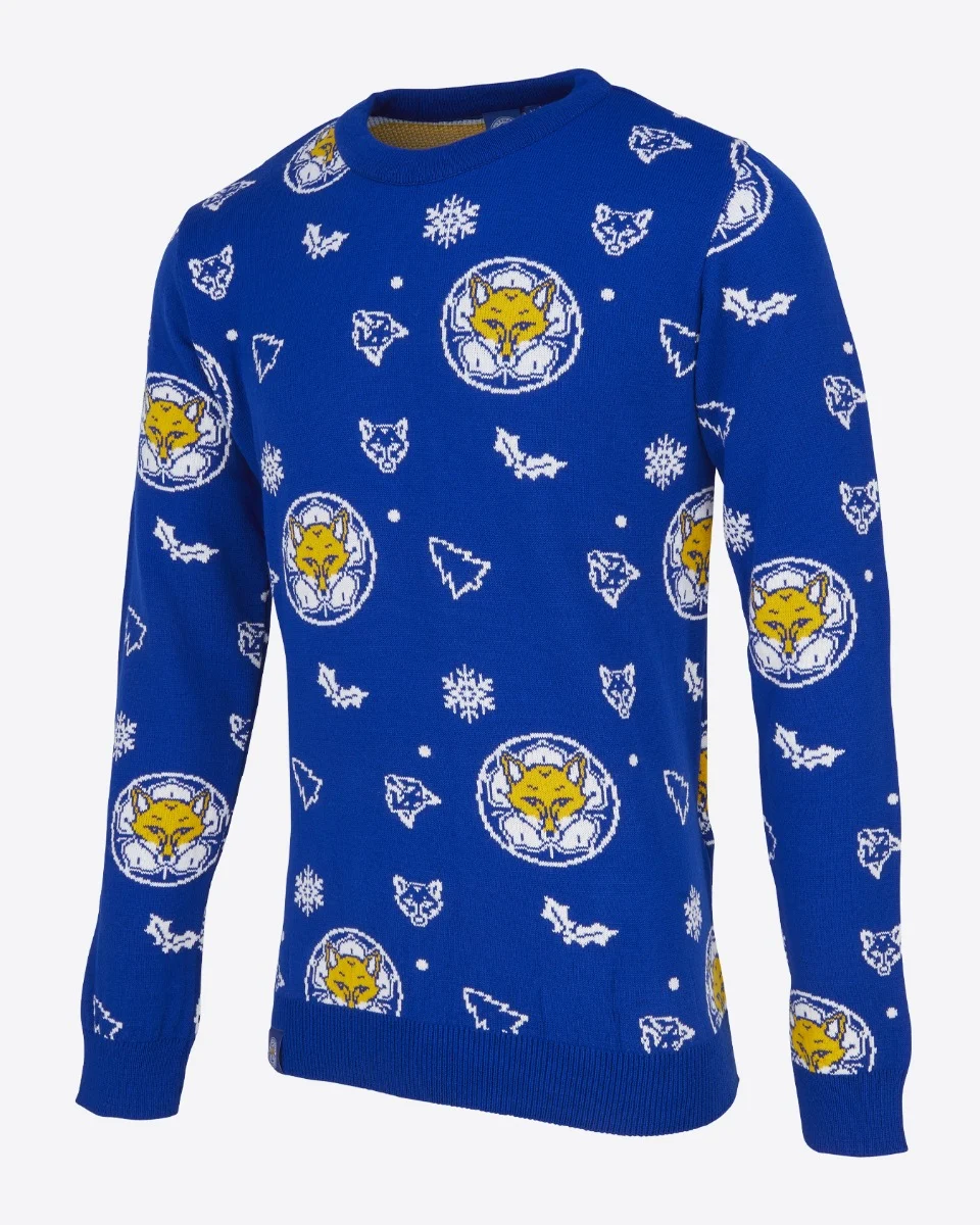 Leicester City Festive Foxes Christmas Jumper - Adults