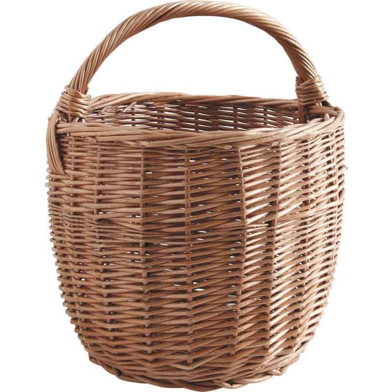 Panier rond solide rigide en osier, crocane ronde.