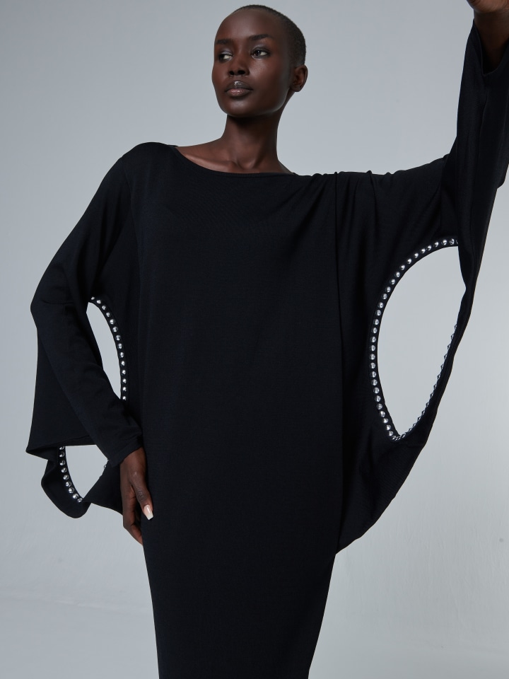 Batwing Sleeve Dress | leem