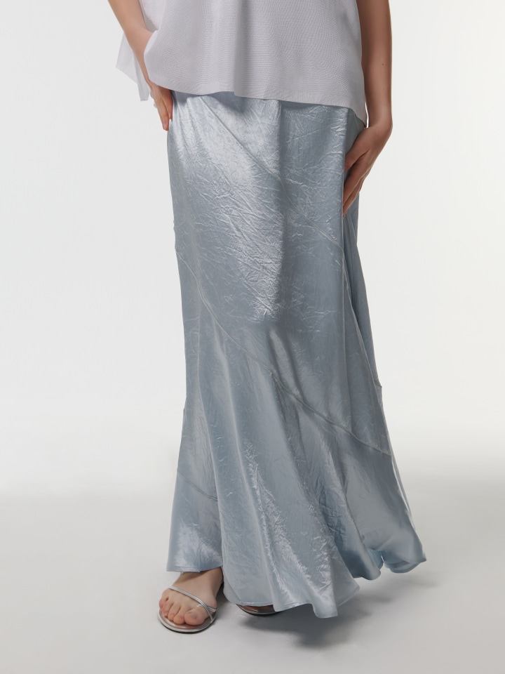 Elasticated Waist Panel Skirt | leem