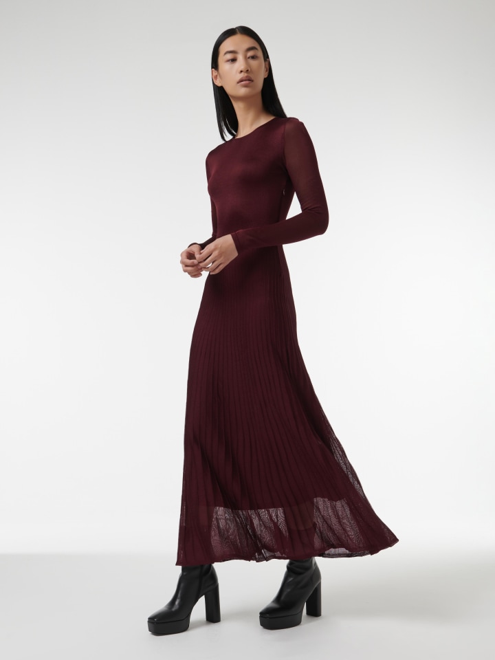 Pleated Knit Dress | leem