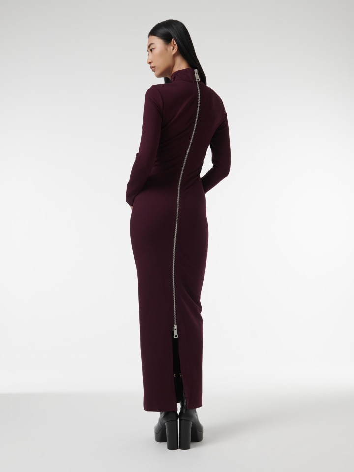 High-Neck Maxi Dress | leem