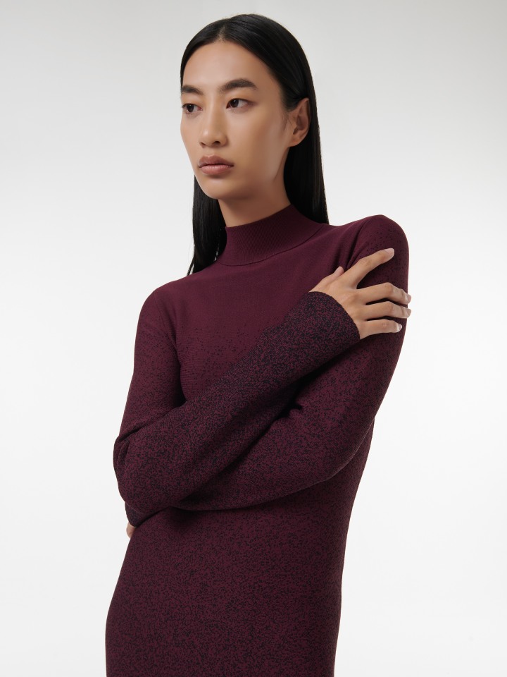 Gradient Jacquard Knit Dress | leem