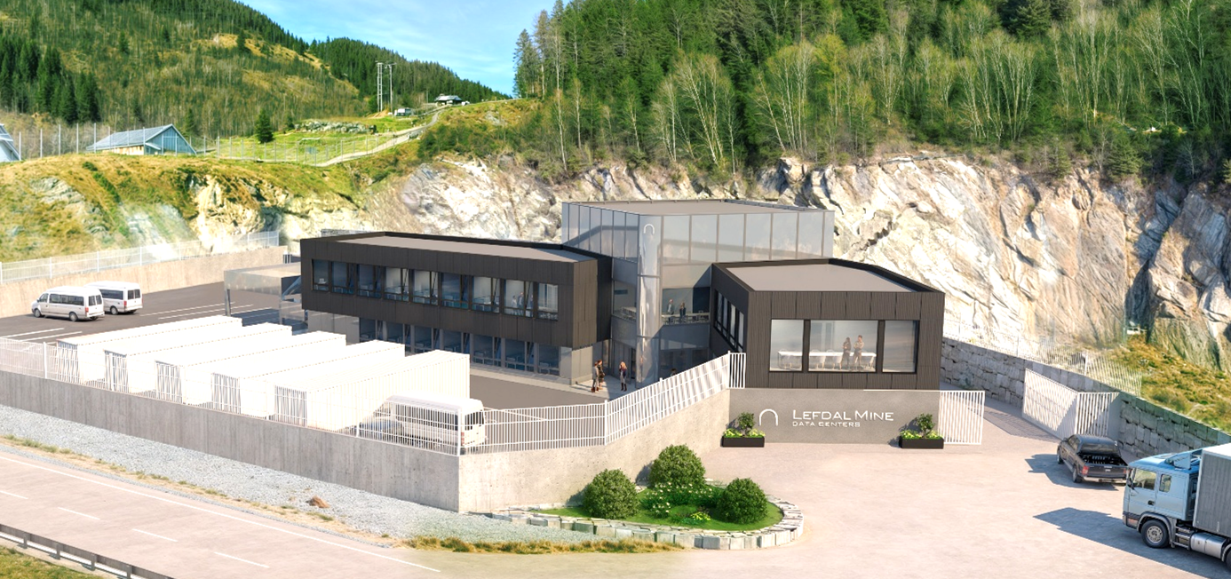 New administration building in Lefdal Mine Data Centers