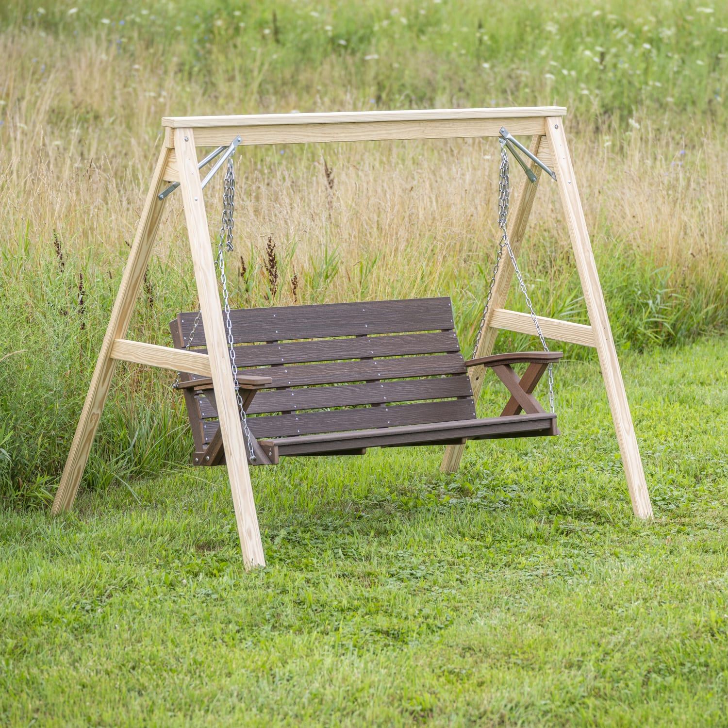 Cypress Hanging Porch Swing | Amish Furniture | Lehman's