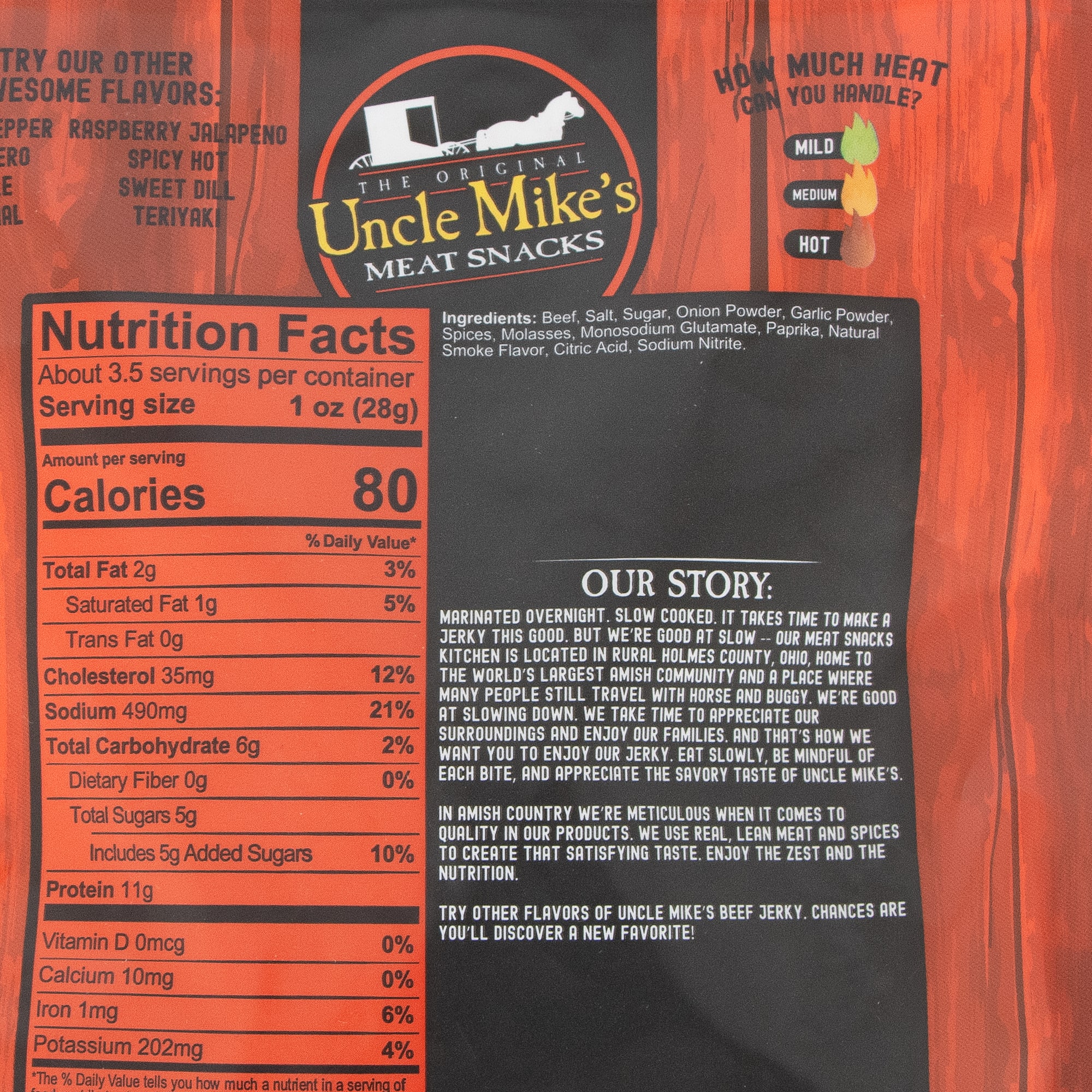 Uncle Mike's Beef Jerky Snacks - Gluten Free, 2 Bags | eBay