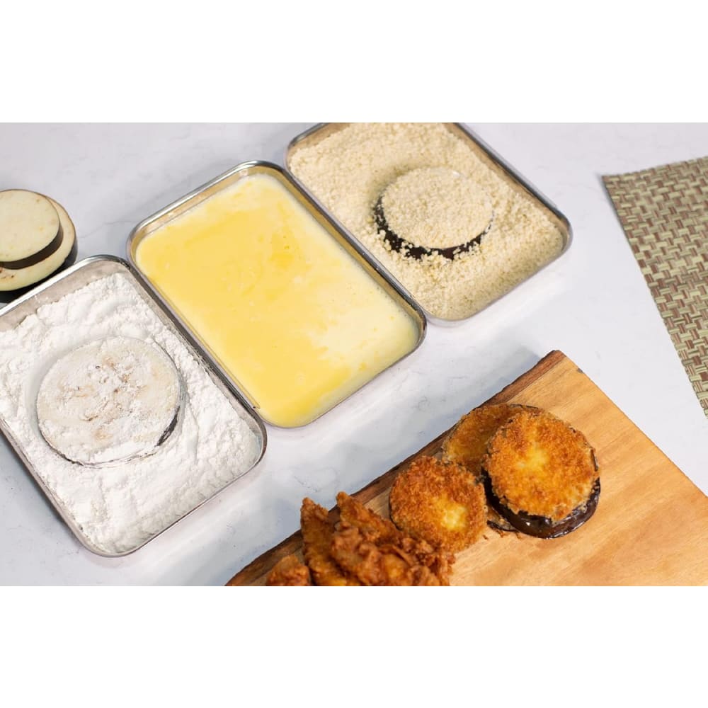 Stainless Steel Breading Pan Set | Lehman's