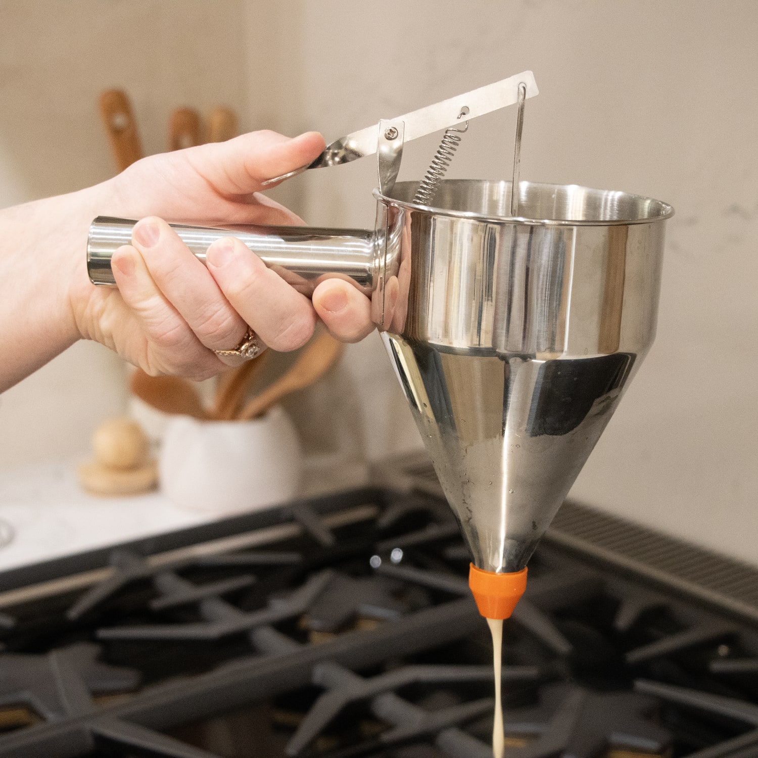 Stainless Steel Batter Dispenser with Stand | Lehman's