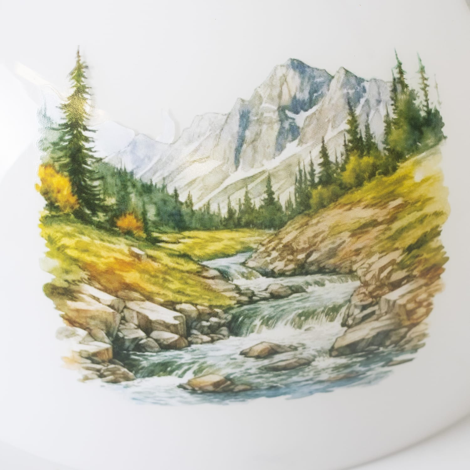 Aladdin Wild Mountain Stream Glass Oil Lamp Shade | Lehman's