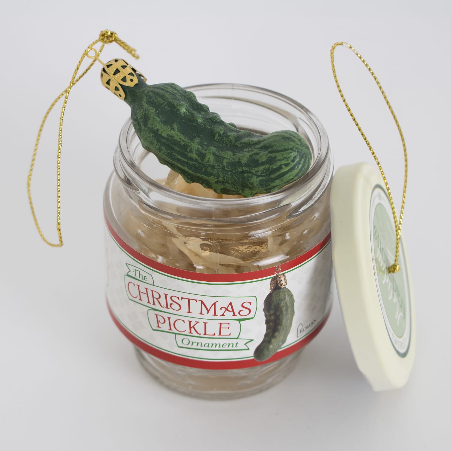 Christmas Pickle in Glass Jar Ornament Set | Lehman's
