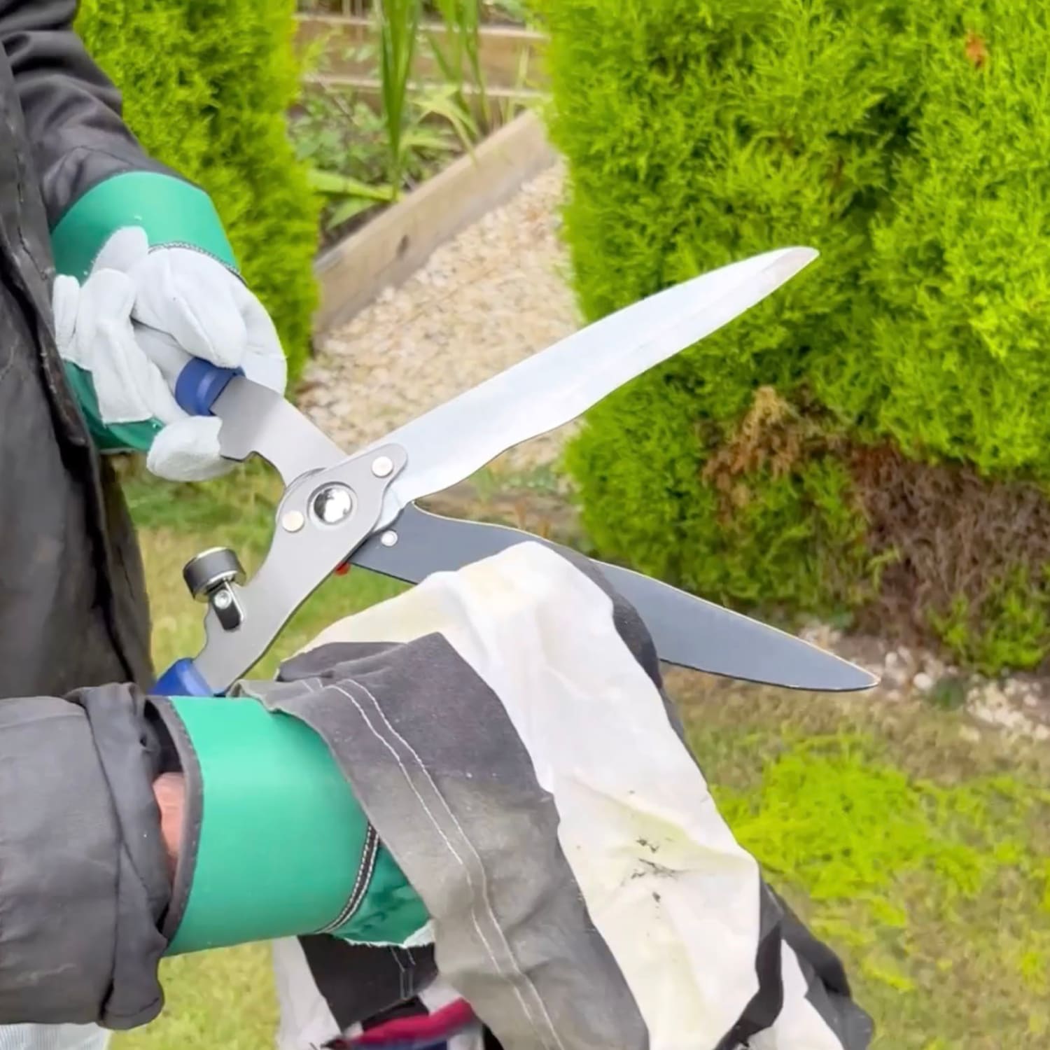 Razorsharp Telescopic Hedge & Shrub Shears | Lehman's
