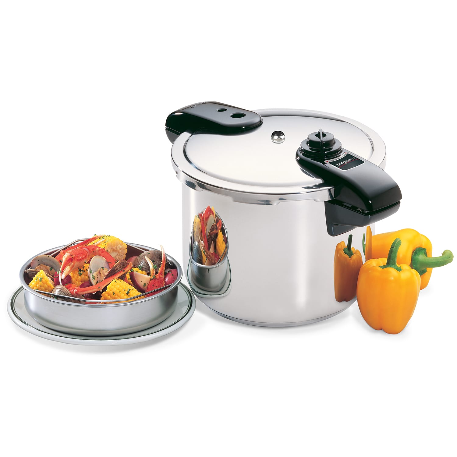 Presto Stainless Steel Pressure Cooker, 6 or 8 qt | Lehman's