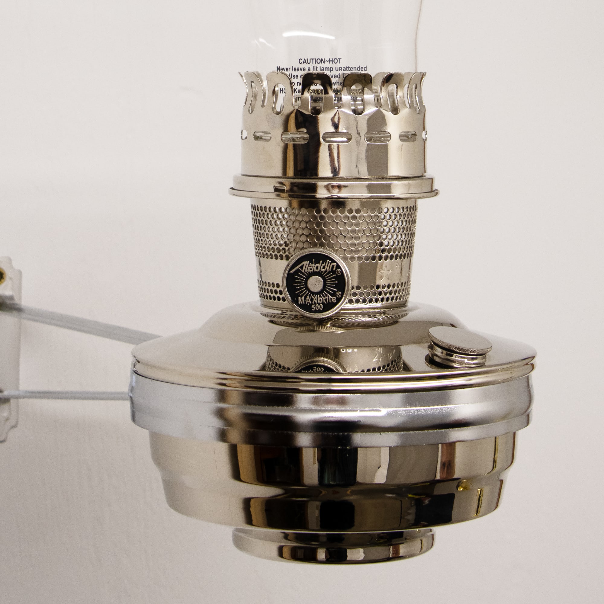 Aladdin Wall Oil Lamp, Solid Brass Indoor Emergency Lighting Fuel Lamp ...