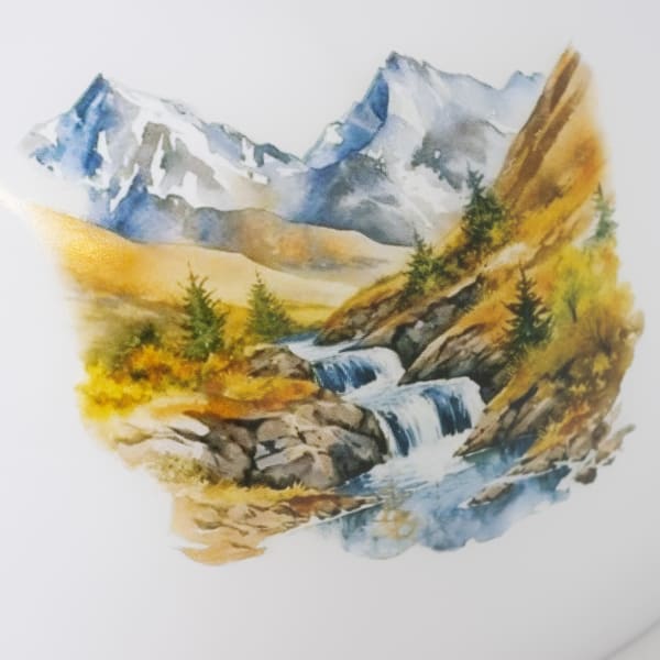 Aladdin Wild Mountain Stream Glass Oil Lamp Shade | Lehman's