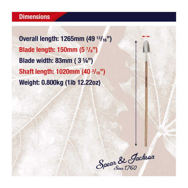 Spear & Jackson Stainless Long-Handled Trowel | Lehman's