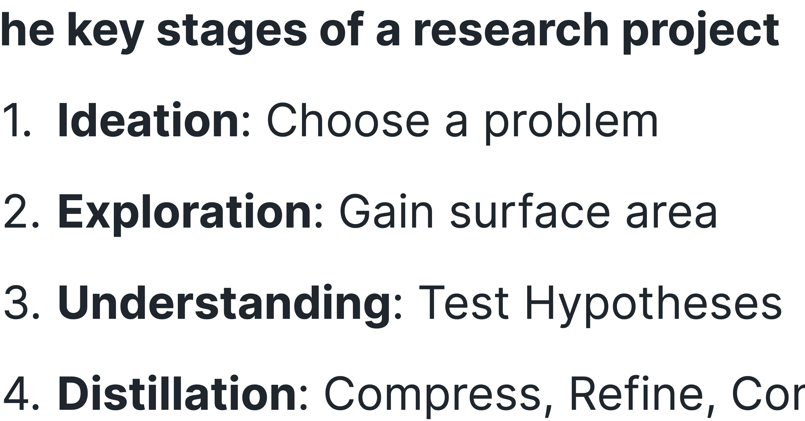 How I Think About My Research Process: Explore, Understand, Distill ...