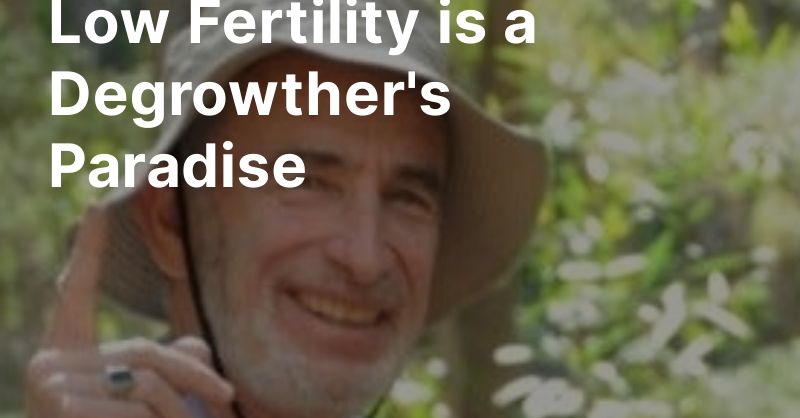Low Fertility is a Degrowth Paradise — LessWrong
