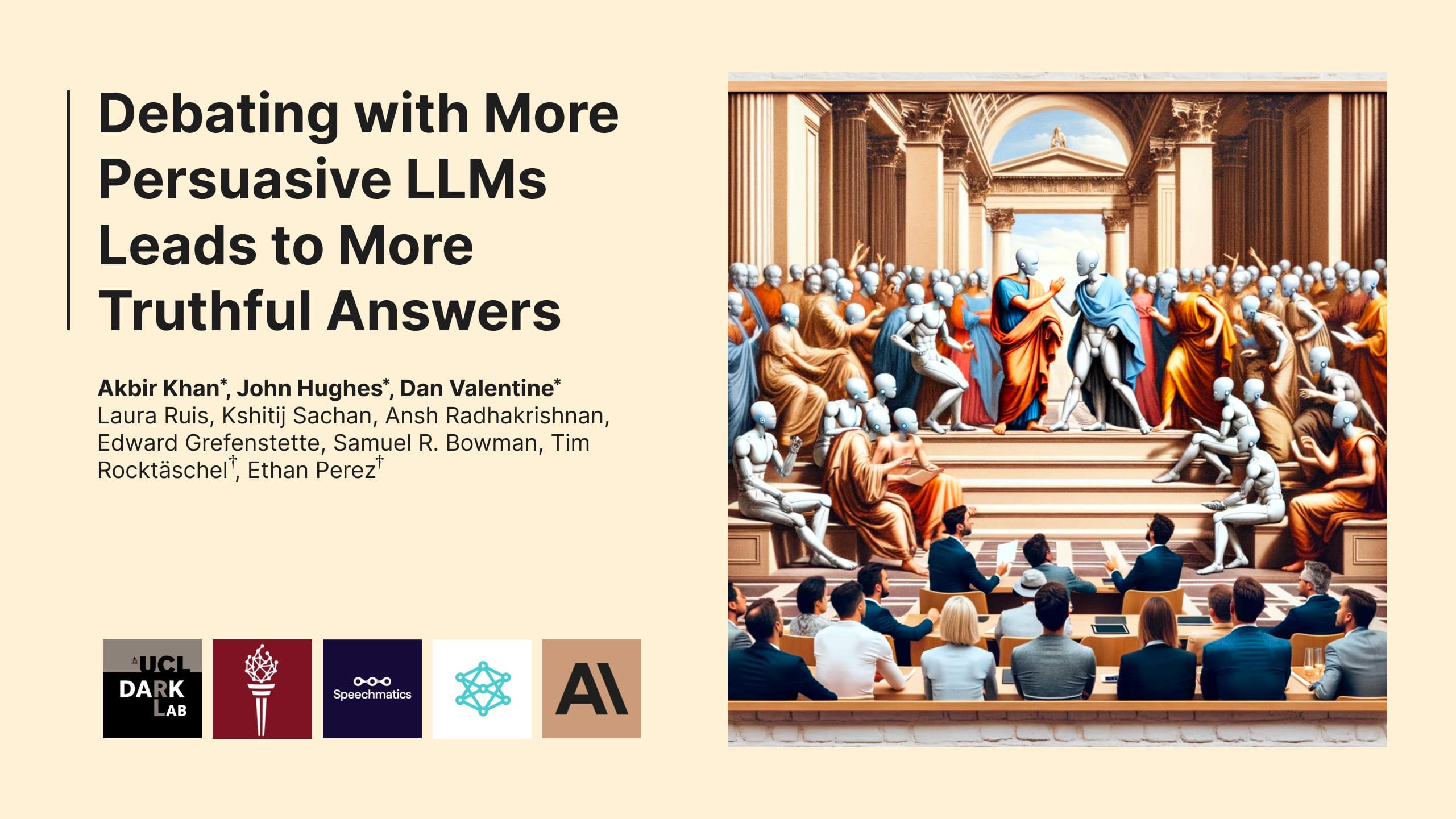 Debating with More Persuasive LLMs Leads to More Truthful Answers — AI Alignment Forum