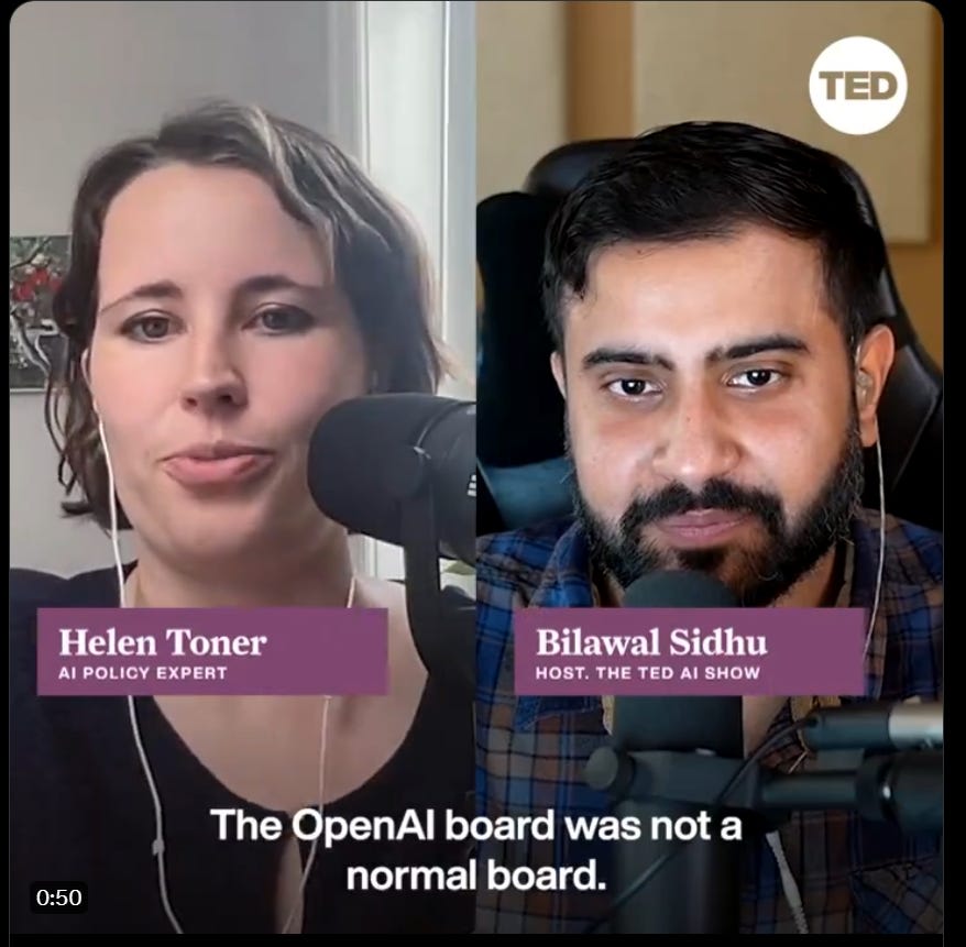OpenAI: Helen Toner Speaks — LessWrong
