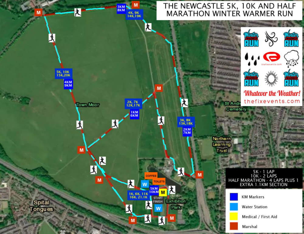 The Newcastle 5k, 10k and Half Marathon Winter Warmer Run - Running in ...
