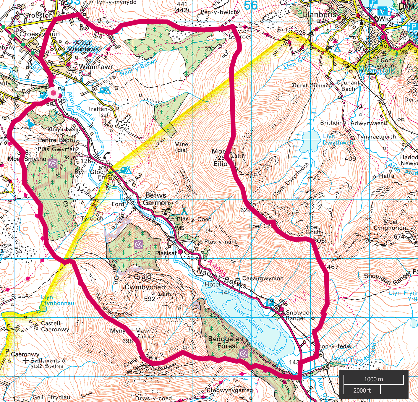 Ultra Trail Snowdonia Recce Llanberis loop (50/100/165k routes ...
