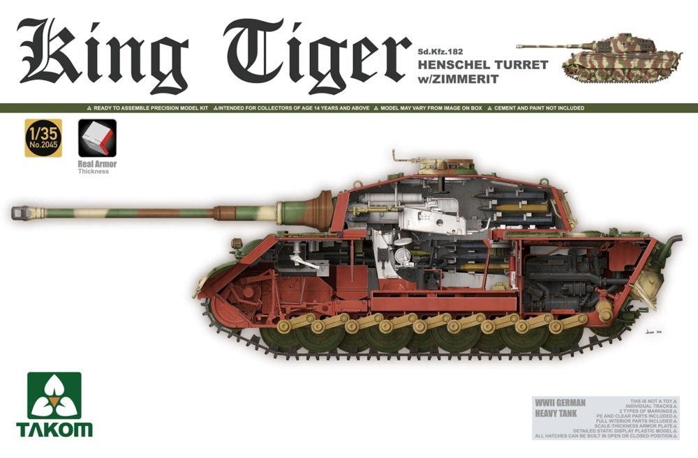 Takom full interior King Tiger cut away - Work in Progress - Armour ...
