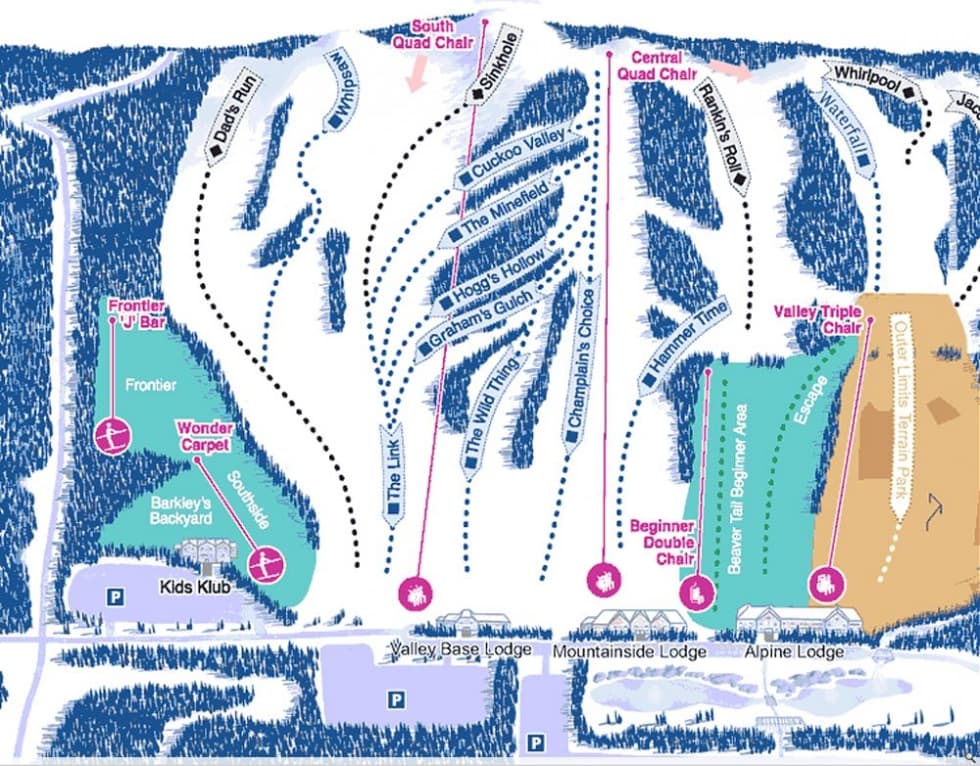 Talisman Resort (CLOSED) Trail Map | Liftopia