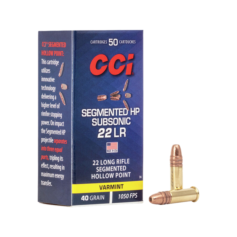 CCI Subsonic Segmented Hollow Point 22LR 40gr