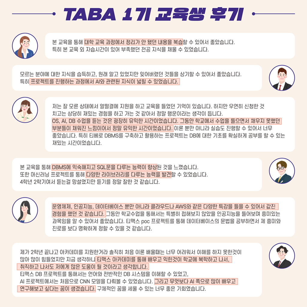 티맥스티베로 주관] 채용연계형_TABA 2기(SW융합개발자 양성 과정) 모집 | 공모전 대외활동-링커리어